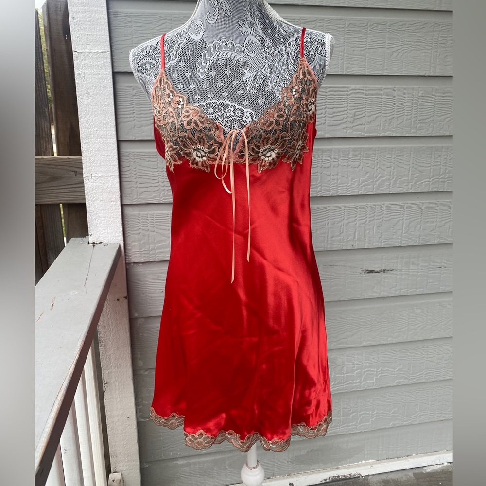 Frances Smily Boudoir Silk Lingerie Slip Size Large - Gem